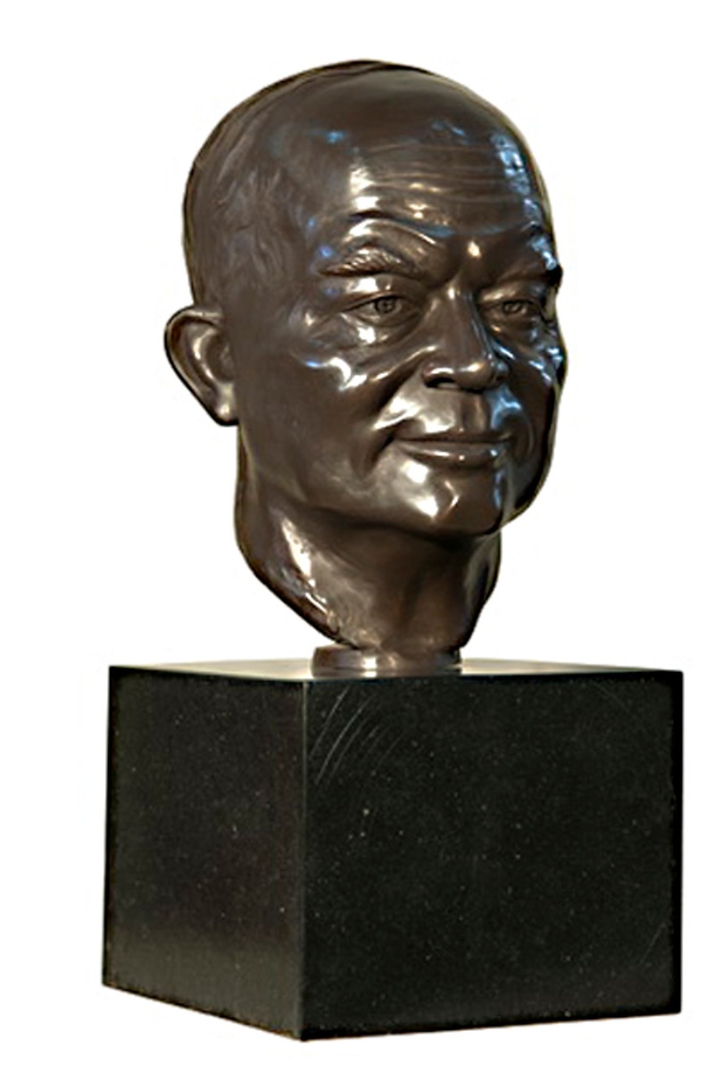 Buy Eisenhower Bust on Marble Base Sculpture Online