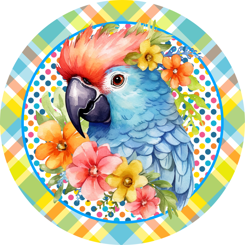 Parrot Metal Sign: Made In Usa - Elevate Your Holiday Decor with Elegance