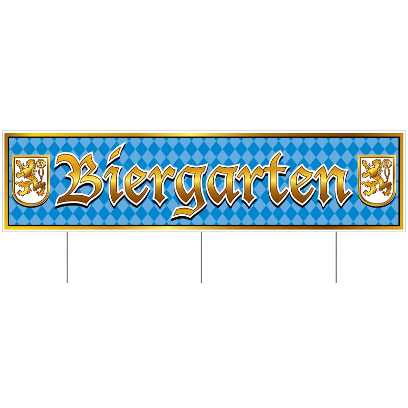 Buy Plastic Jumbo Biergarten Yard Sign Online - Perfect for Outdoor Decor