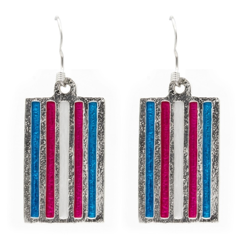 Transgender Pride Flag Earrings