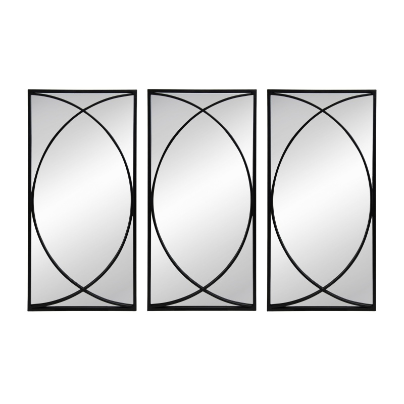 Buy 32 Inch 3 Piece Wall Mirror Online - Concentric Circles, Stylish ...
