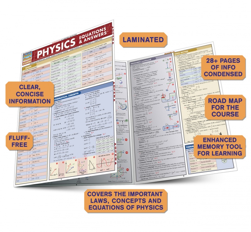 Quickstudy Physics Equations Answers Laminated Study Guide Quickstudy Physics Equations Answers Laminated Study Guide