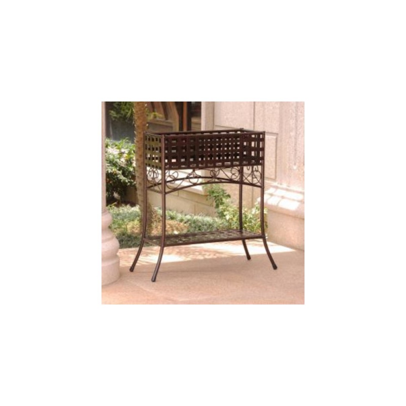 Mandalay Iron Rectangular Plant Stand by International Caravan - New ...