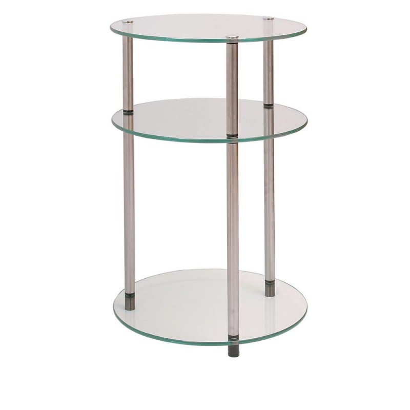 Classic Glass 3 Tier Round Table by Convience Concept, Inc ...
