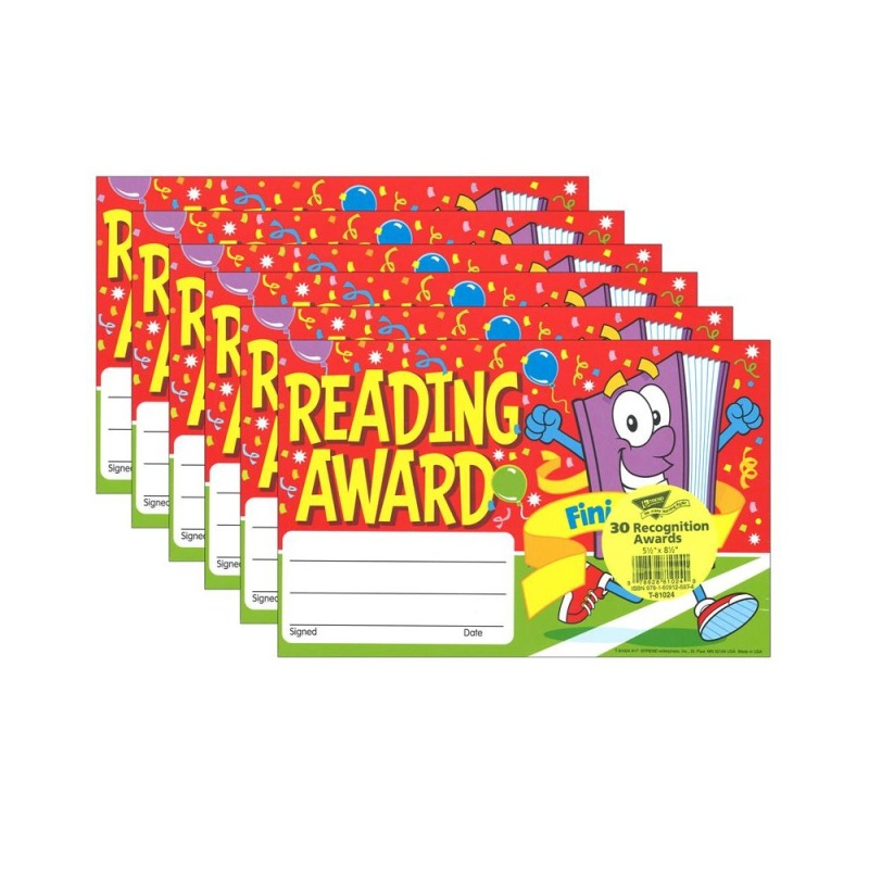 Reading Award Finish Line Recognition Awards - 30 Per Pack, 6 Packs