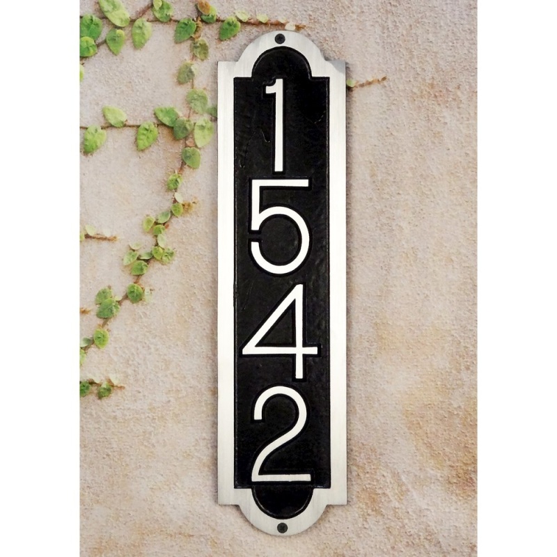 Hampton Cast Aluminum Address Plaque - Times Font - Special Lite Products