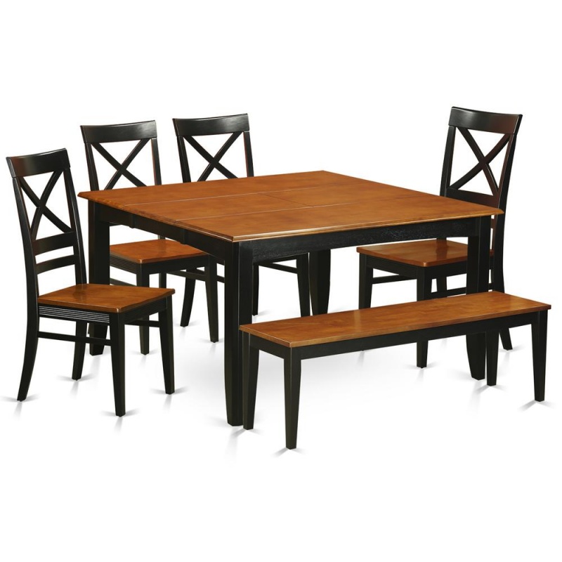 6 PC Dining Room Set with Bench - East West Furniture | New Products