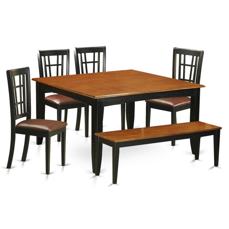 6 PC Dining Room Set with Bench - East West Furniture - New Products
