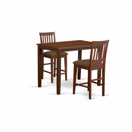 East West Furniture 3 PC Counter Height Dining Set - High Top Table and ...
