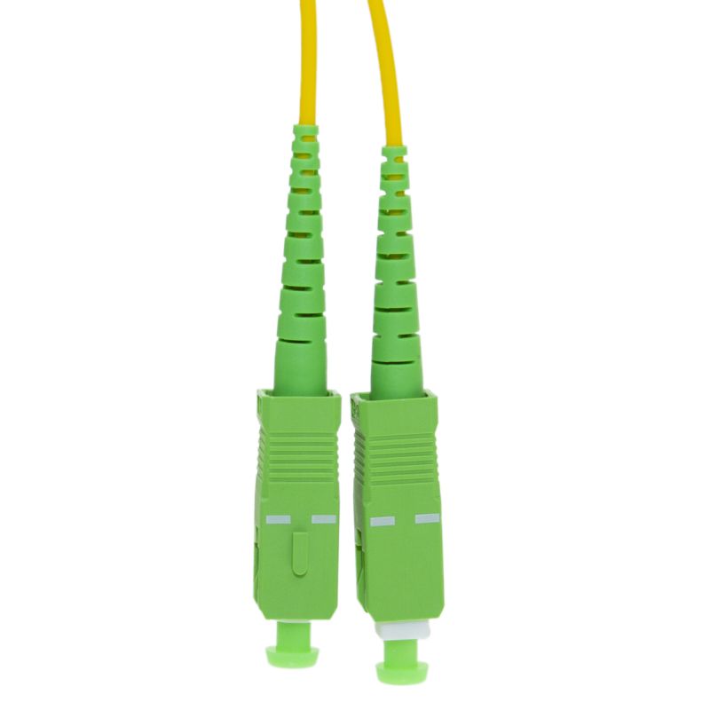 Sc/Apc Sm Simplex Fiber Optic Cable, Green Boot, 1m