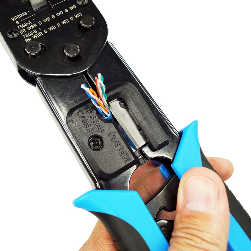 Crimp Tool For Utp And Internal Ground Rj45 Modular Plugs