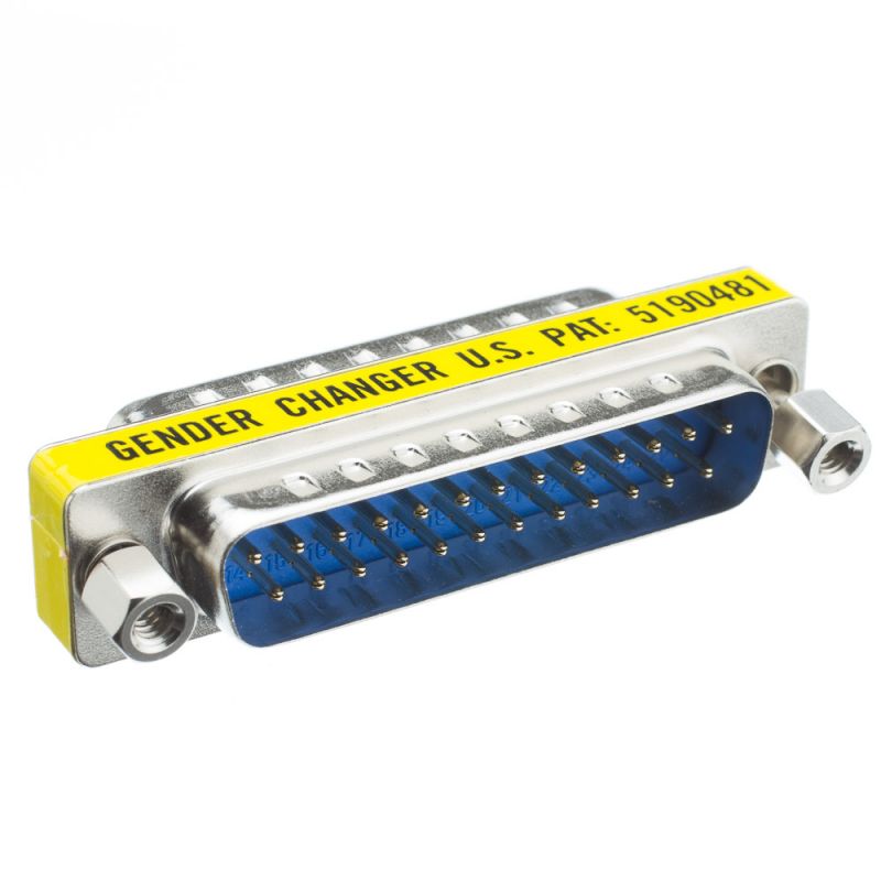Serial Mini Gender Changer/Coupler, Db25 Male To Db25 Male