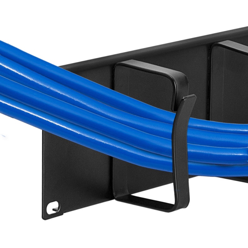 Cmple - 2U Horizontal 19-Inch Rack Mount Cable Manager With 5-D Rings ...