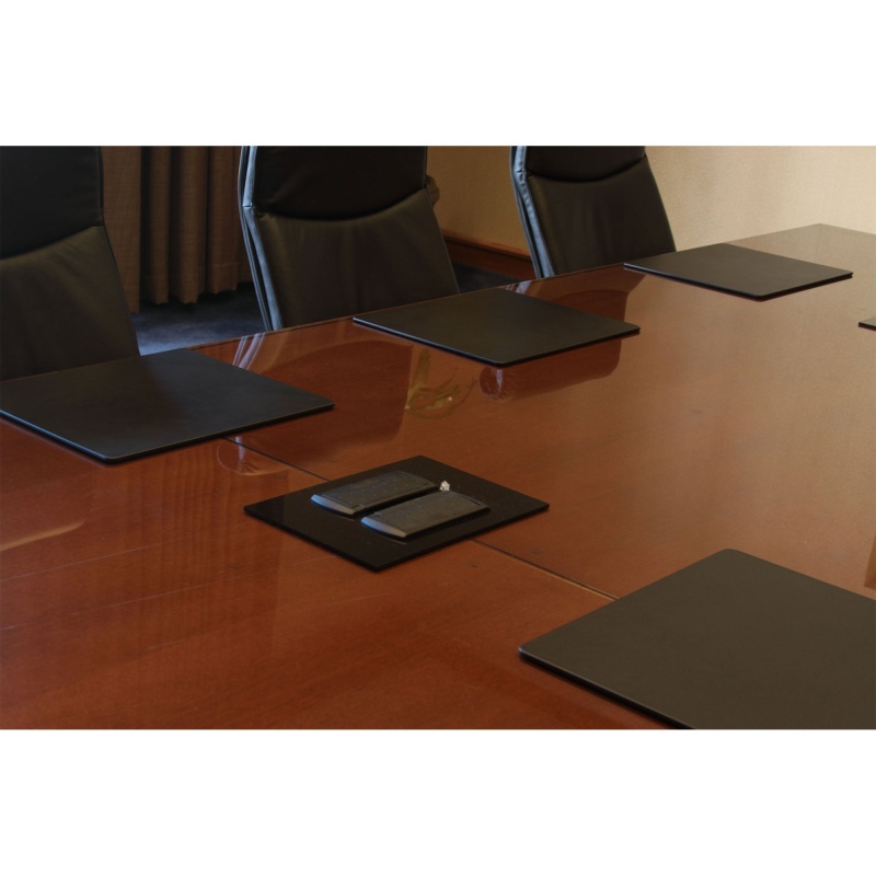 Black Leatherette 17" X 14" Conference Table Pad