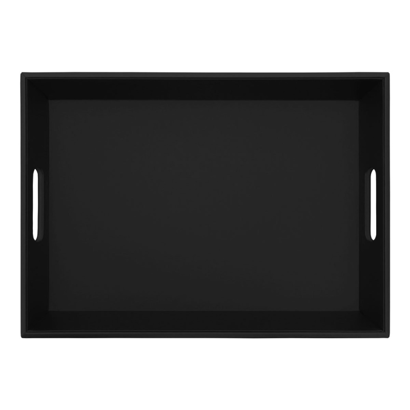 Buy Classic Black Leather Serving Tray With Handles Online