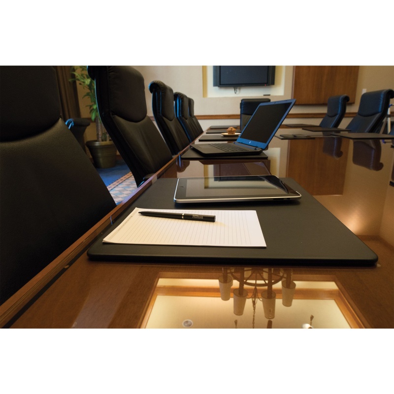 Black Leatherette 17" X 14" Conference Table Pad