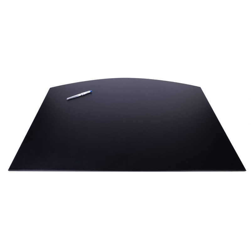 Buy Classic Black Leather 34" X 24" Arched Desk Mat Without Side-Rails ...