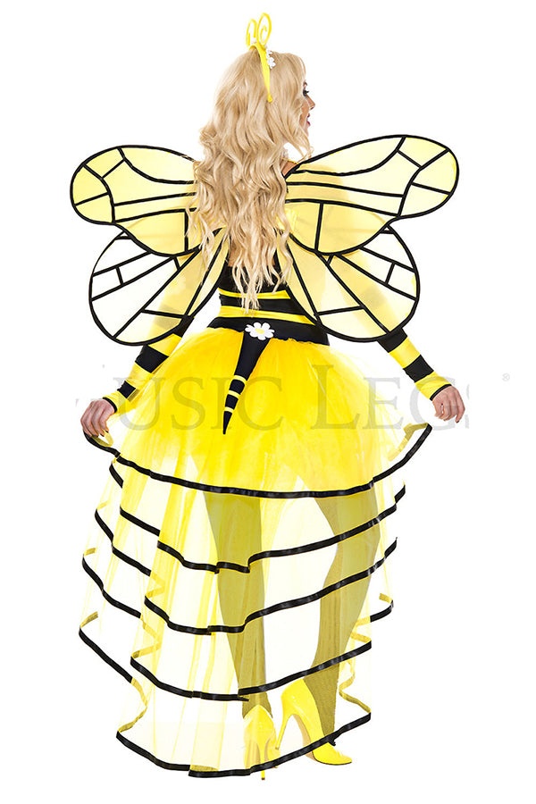 Six Pieces Deluxe Queen Bee Costume Set