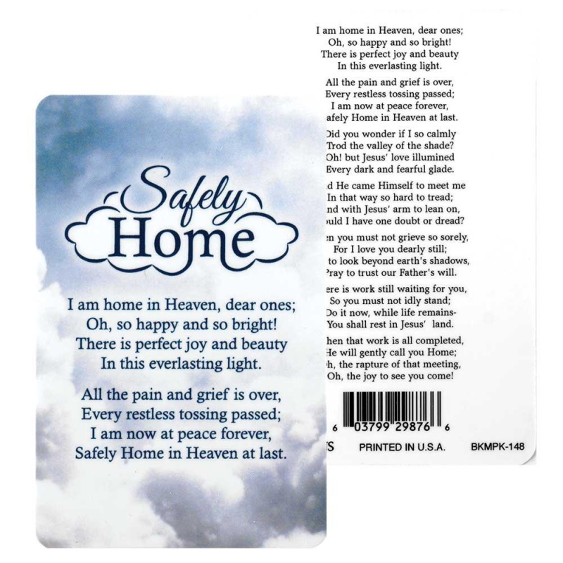 Buy Bkm Pocket Safely Home Paper Card Online - Comforting Poem of Faith ...