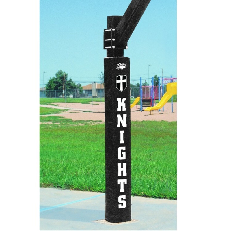 6" Square Outdoor Basketball Pole Padding - Black Only