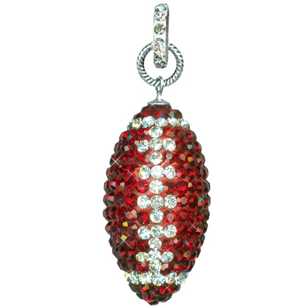Buy Game Time Bling Large Football Pendant with Pave Ring - Siam ...