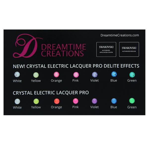 Dreamtime Crystal 2088 Electric Lacquer Pro And Electric Delite Color Chart