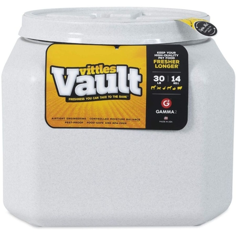 Vittles Vault Airtight Square Pet Food Container - 30 Lbs - 13"L X 14"W ...