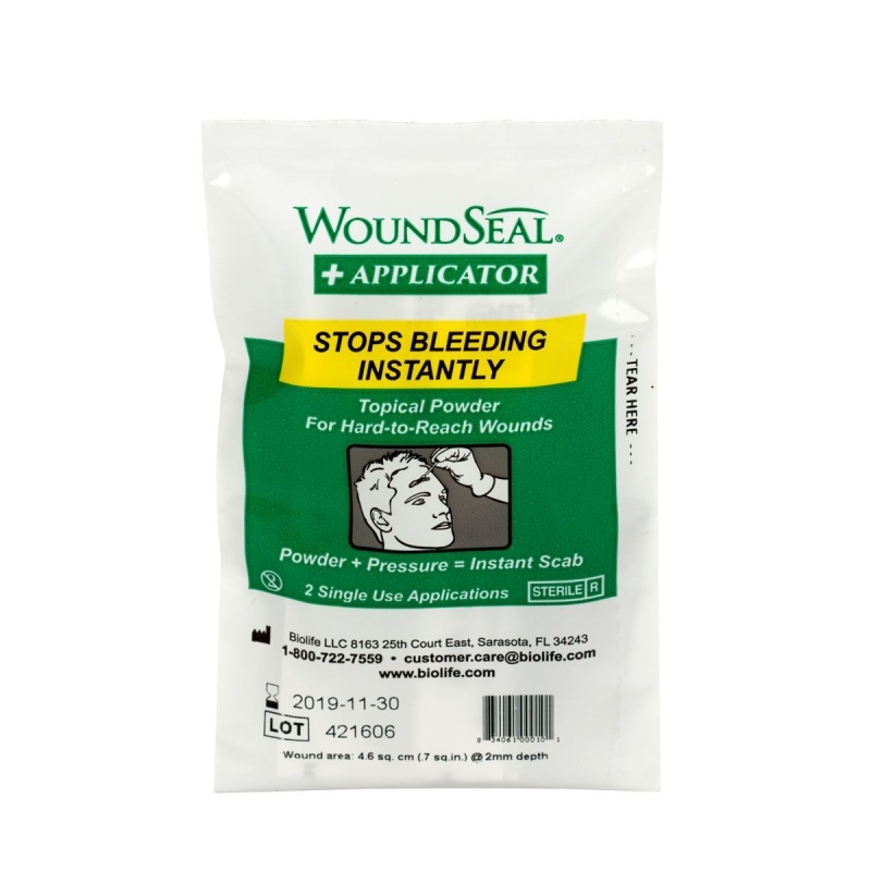 Wound Seal Blood Clot Powder, Applicator Packs, 2 Each