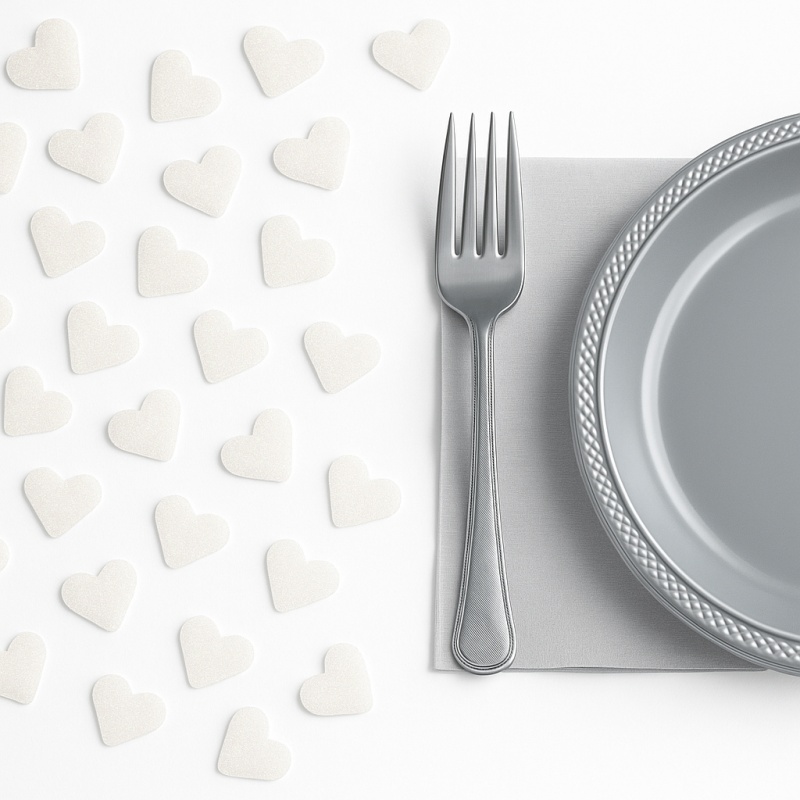 Iridescent Heart Table Scatter Confetti - 40 Pack