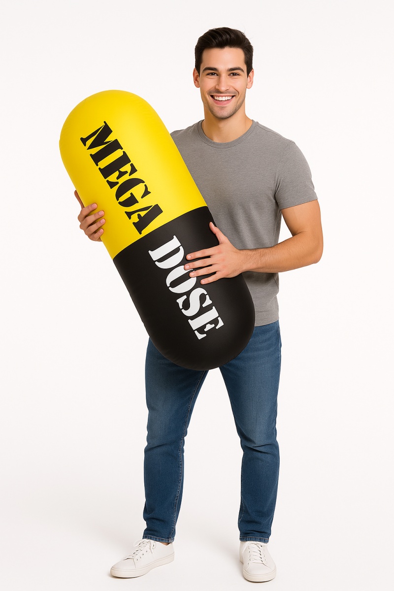 Over The Hill "Mega Dose" Inflatable Pill Prop For Birthday Parties