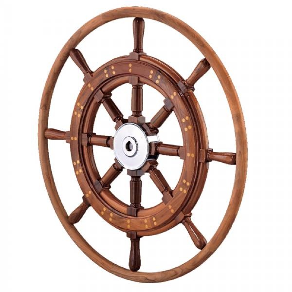 Buy Edson Marine 30Inch Teak Yacht Wheel W/Teak Rim Chrome Hub Online