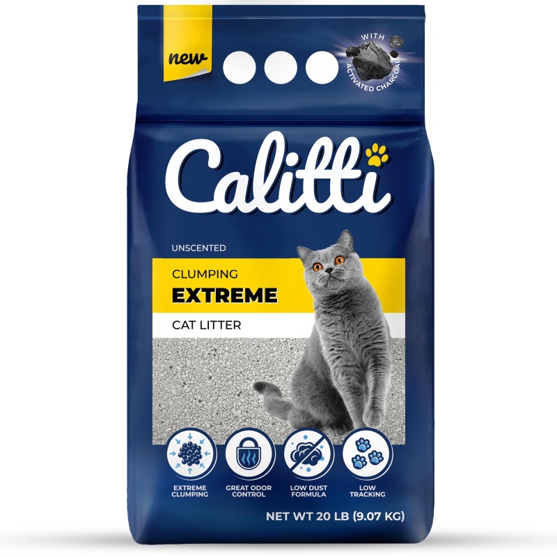 Calitti Extreme Clumping Cat Litter, Unscented, 20 Lbs - 20 Lbs