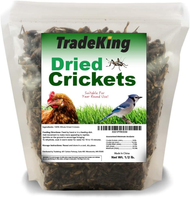 Dried Crickets For Reptiles & Chickens, 1/2 Lb - 1/2 Lb
