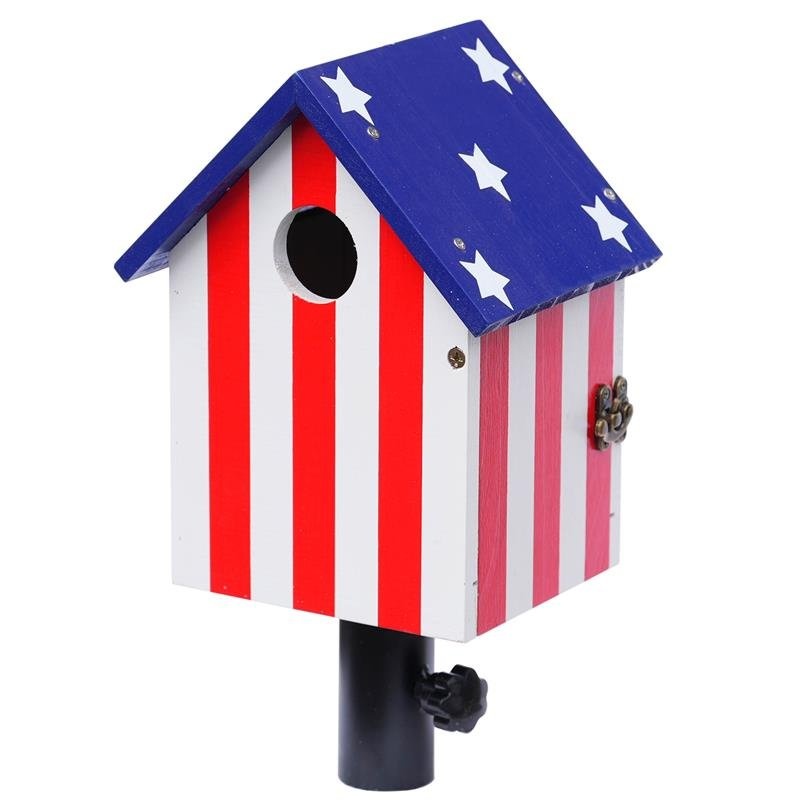 Outdoor Bluebird House With Baby Steps – Durable Pine, T-Post Mountable ...