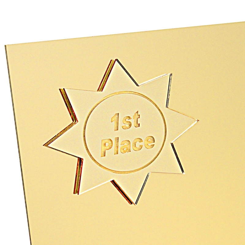 Buy Laserbits Clear/Mirrored Gold 1/8" Extruded Acrylic Online