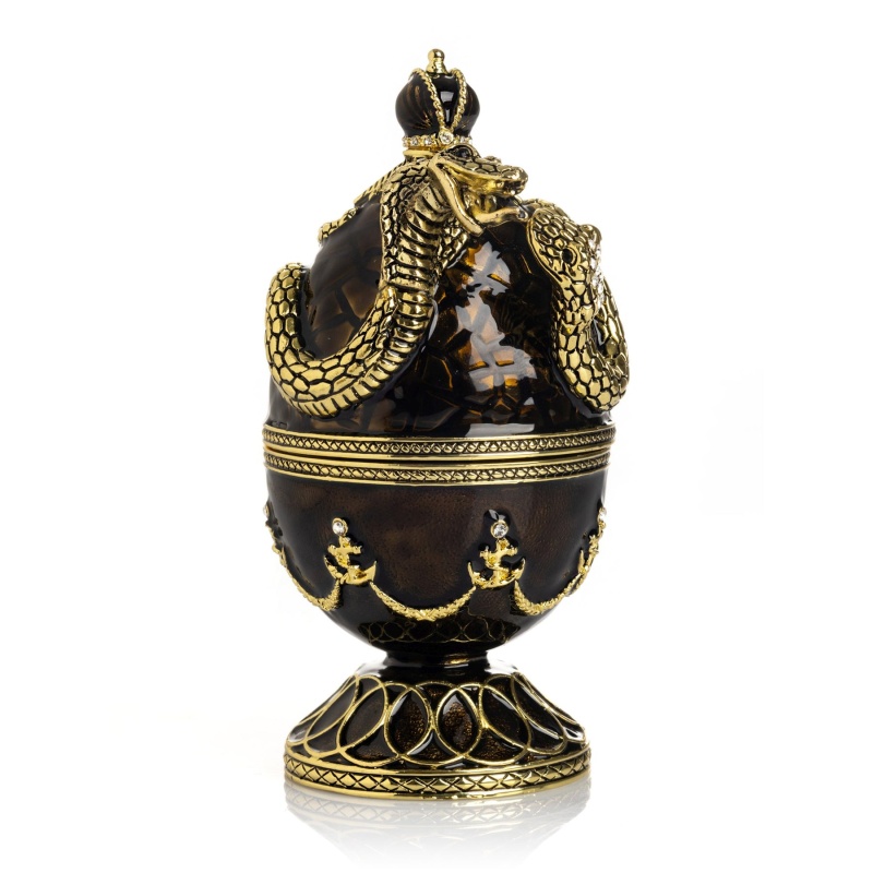 Black Faberge Egg With Snakes