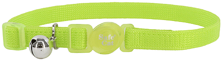 Coastal Safe Cat Adjustable Collar 3/8X8-12 Lime