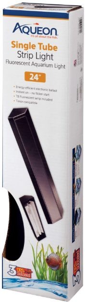 Buy Aqueon Fluorescent Strip Light Black - 24" Online for Aquarium Setup