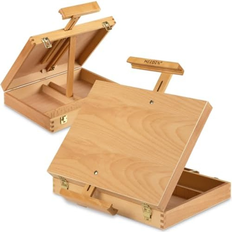 Meeden Tabletop Easel For Painting - Adjustable Beechwood Artist Easel