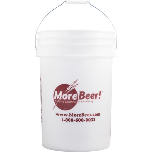 Morebeer!® 6 Gallon Bucket | Food Grade Plastic Fermenter | Volume Markers