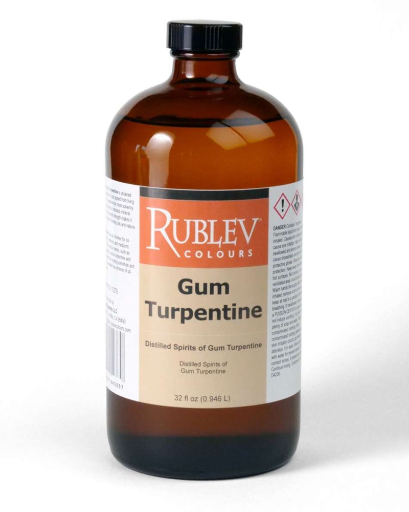 Natural Pigments Gum Turpentine 32 fl oz: Pure distilled (rectified ...