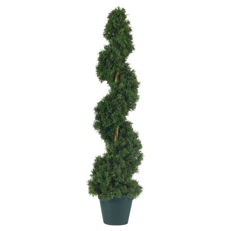 3' Cedar Spiral Silk Tree for Indoor/Outdoor Decor - New Arrival