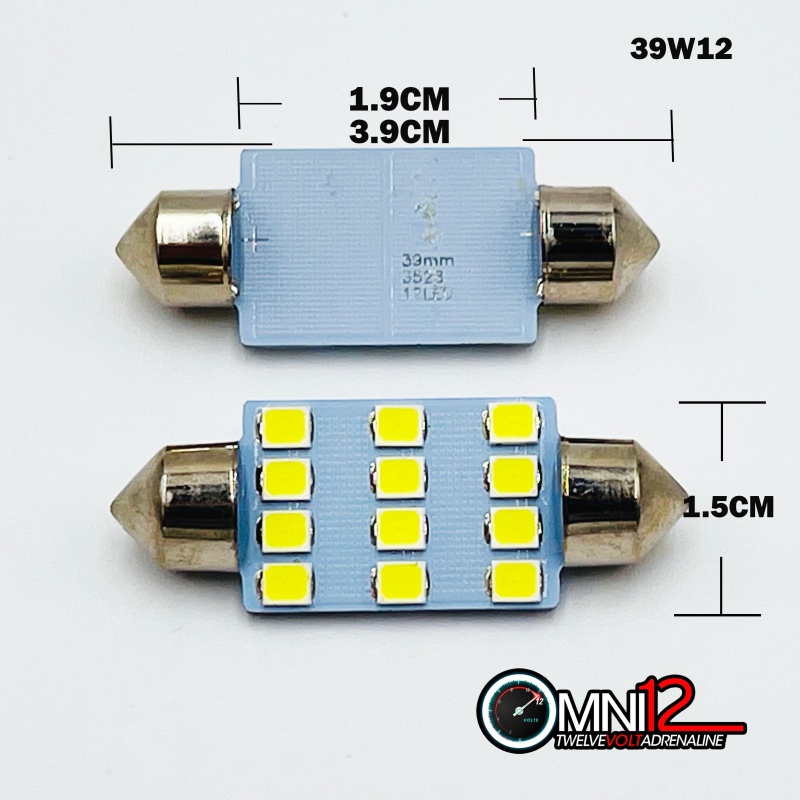 Buy Omni12 20 Pair Festoon LED Car Bulbs Online - White/Blue Color
