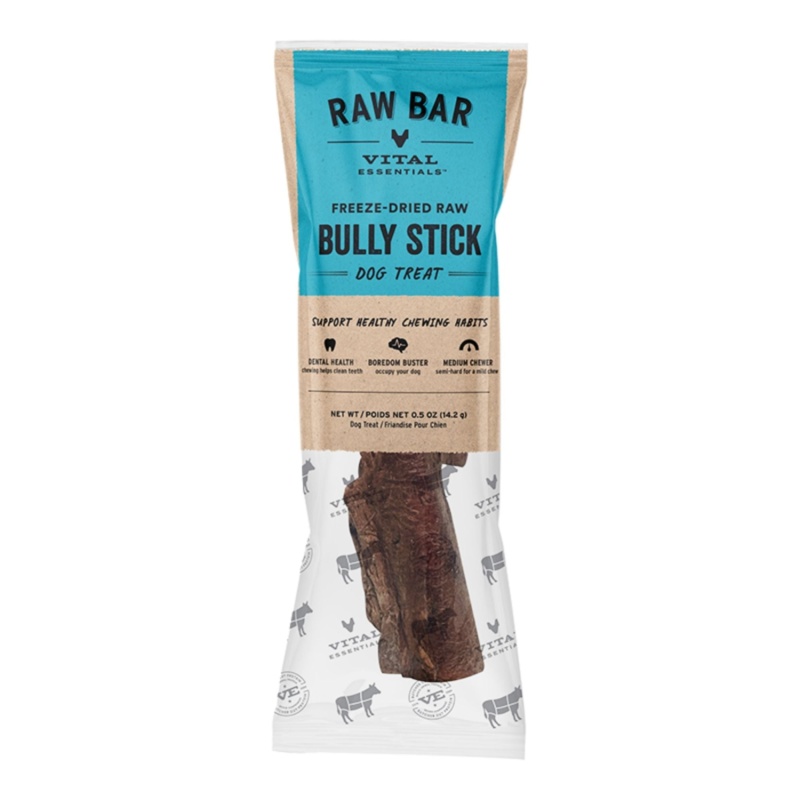Vital Essentials Dog Raw Bar Freeze-Dried Raw Bully Stick Treat 0.5Oz ...