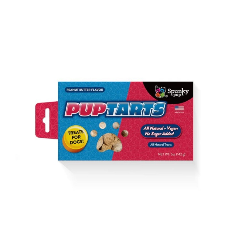 Spunkypup Puptarts Crunchy Biscuits For Dogs Peanut Butter 5Oz