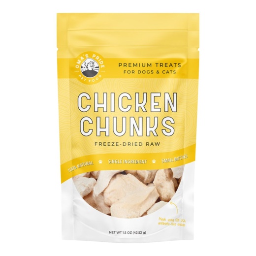Oma's Pride Dog Freeze-Dried Chicken Breast Chunks 1.5Oz