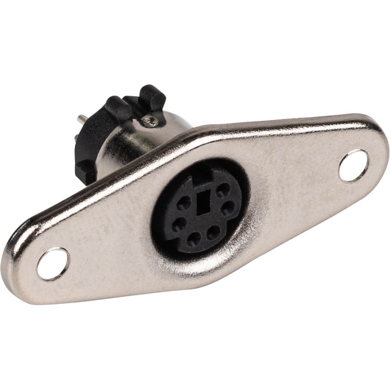 Buy 6-Pin Mini Din Chassis Mount Jack Connector Online for DIY Projects