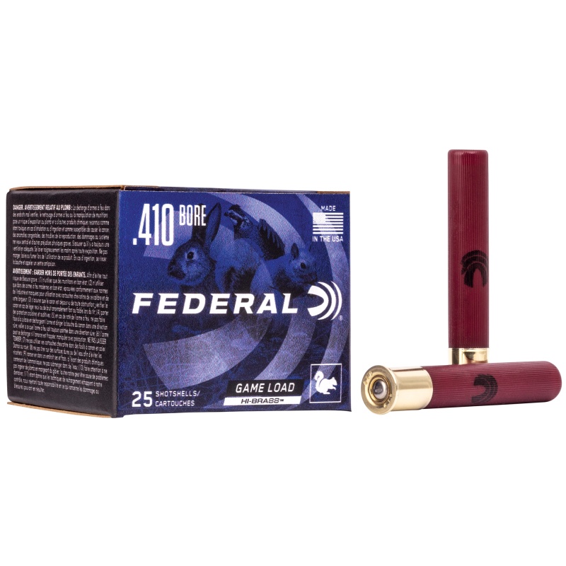 Federal, Gameshok, 410 Gauge, 3", #4, Max Dram, .6875Oz, Shotshell Lead ...
