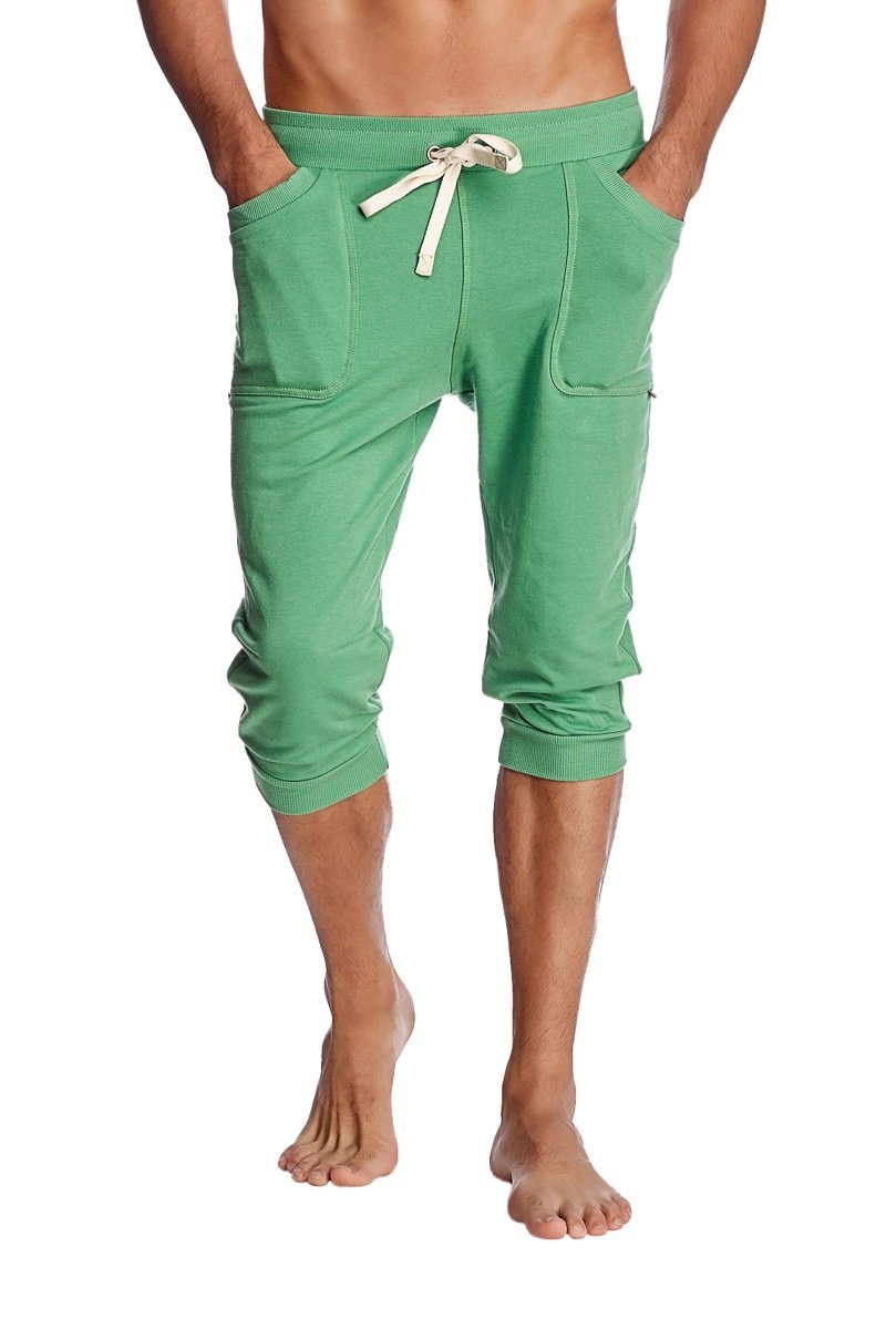 Buy Cuffed Yoga Pants Solid Bamboo Green - 4-Rth