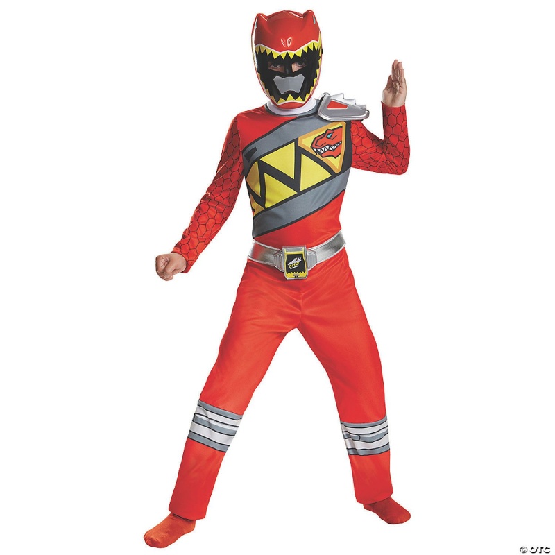 Boy S Classic Red Ranger Dino Costume Large